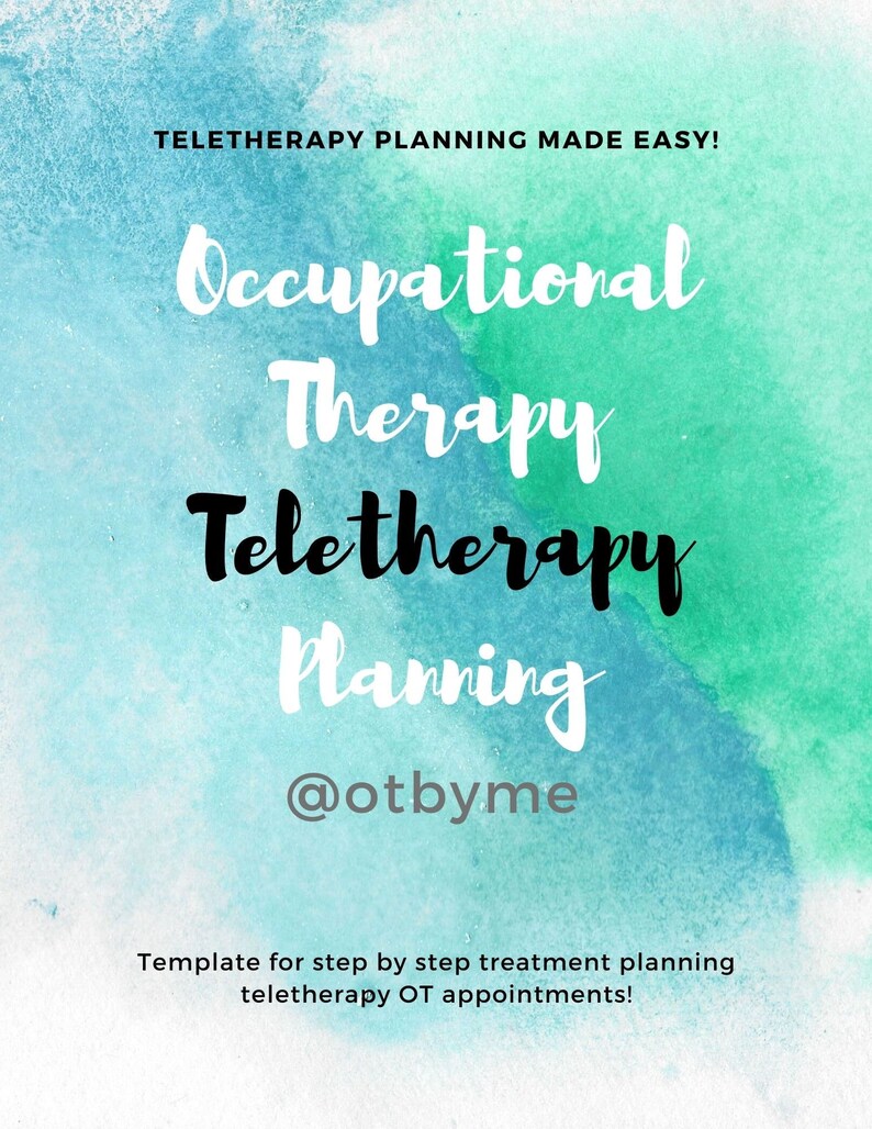 Occupational Therapy Teletherapy Planning Template - Etsy