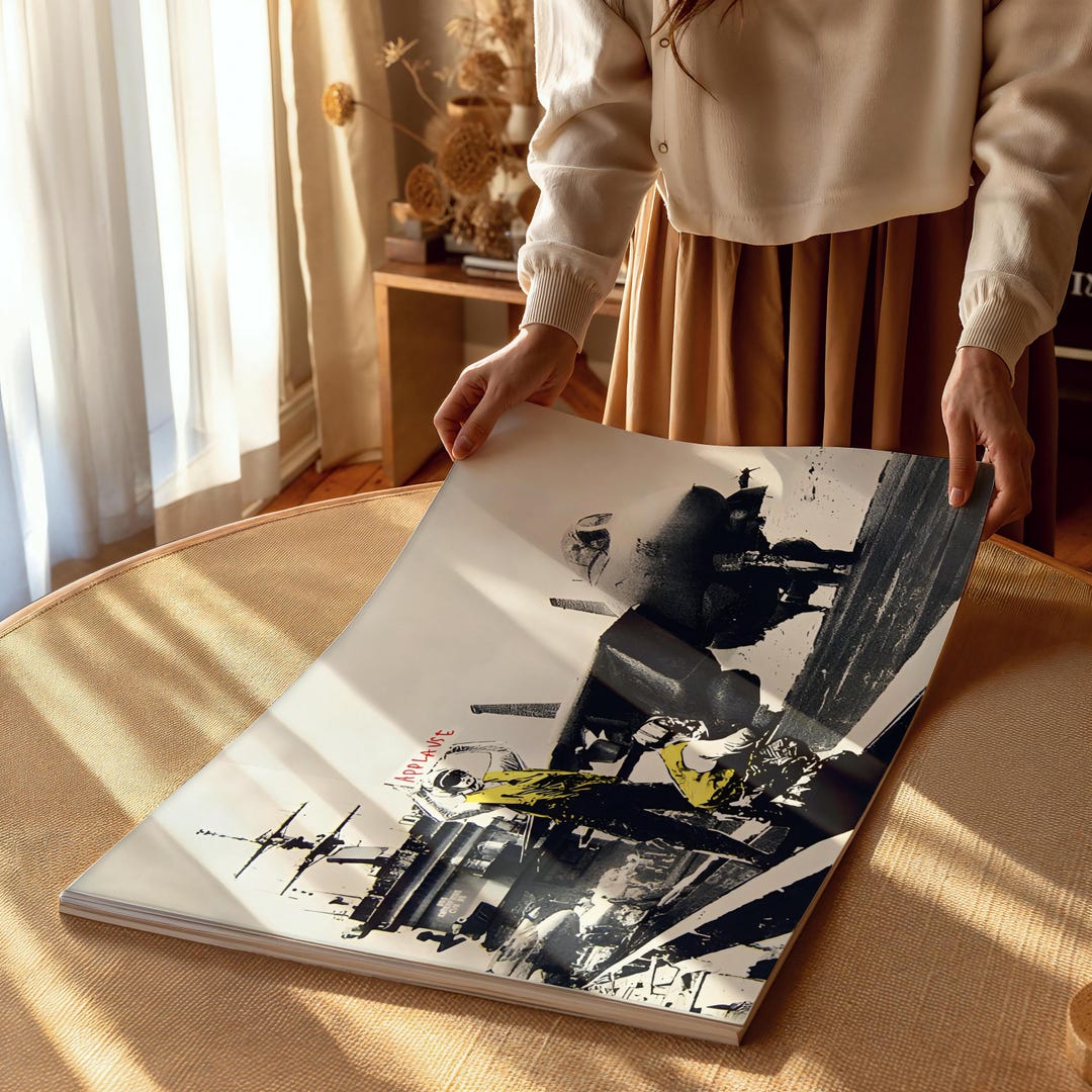 Banksy Applause Jet Aircraft Carrier Poster Print Canvas Framed Print ...