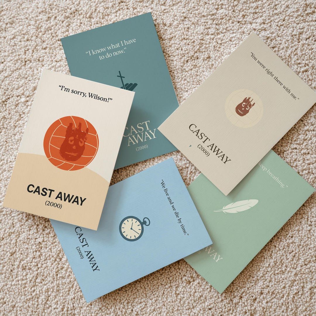Cast Away Minimalist Movie | Movie Quotes Framed , Unframed Prints ...