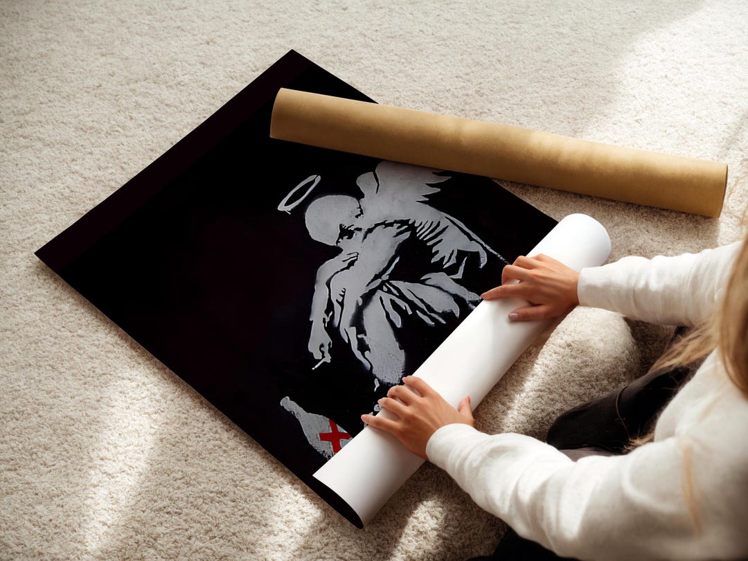 Banksy Angel - Fallen Angel Poster Print | Canvas | Framed Print | Wall ...