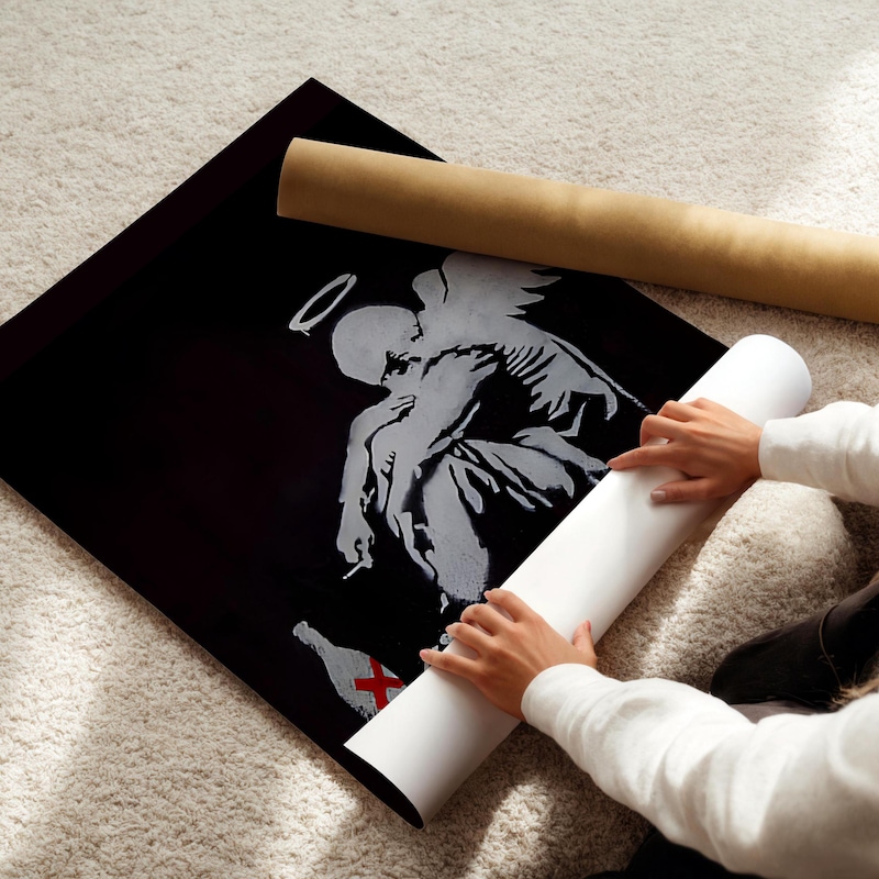 Banksy Fallen Angel - Etsy