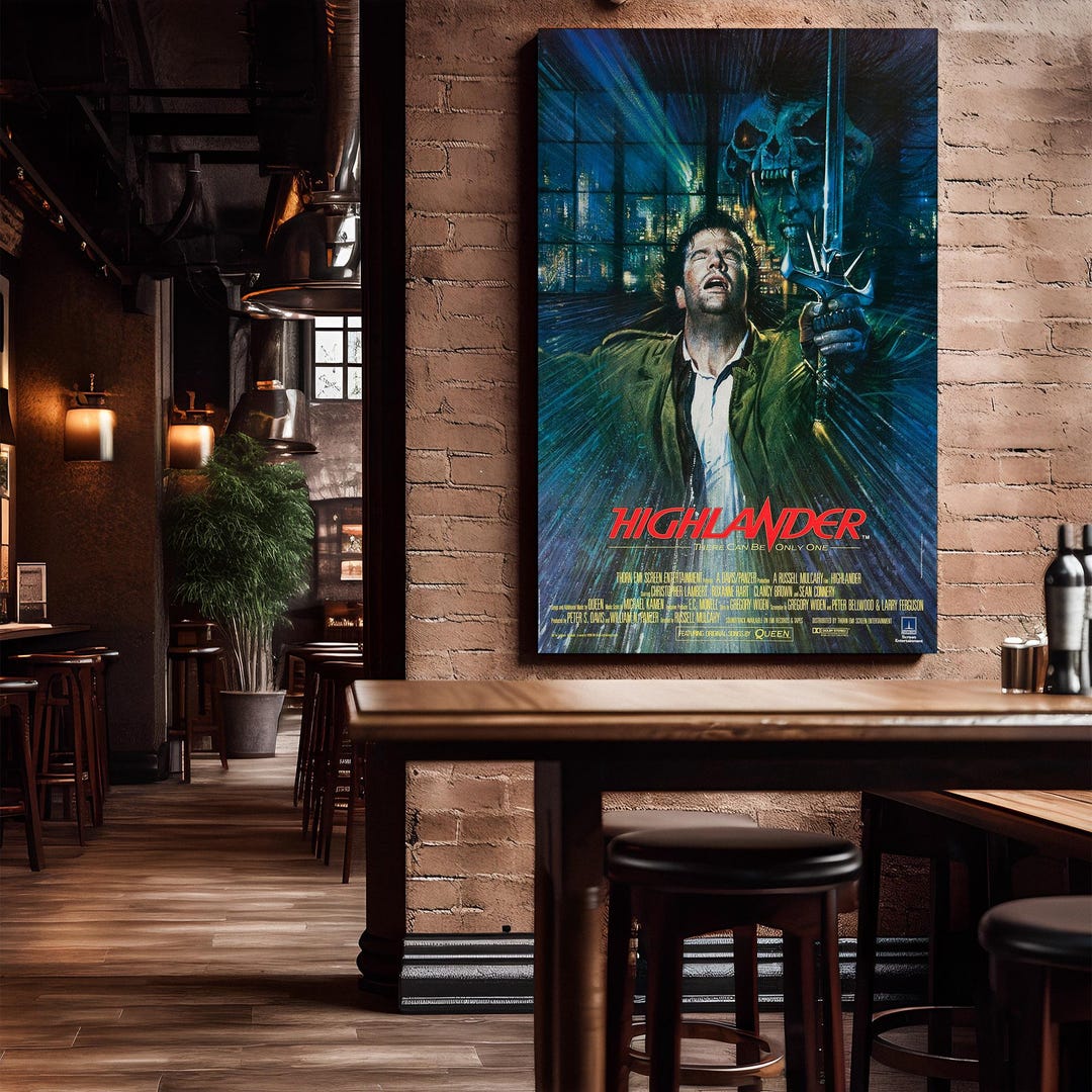 Highlander 1986 Movie " Canvas Art Decor " Available in Many Sizes ...