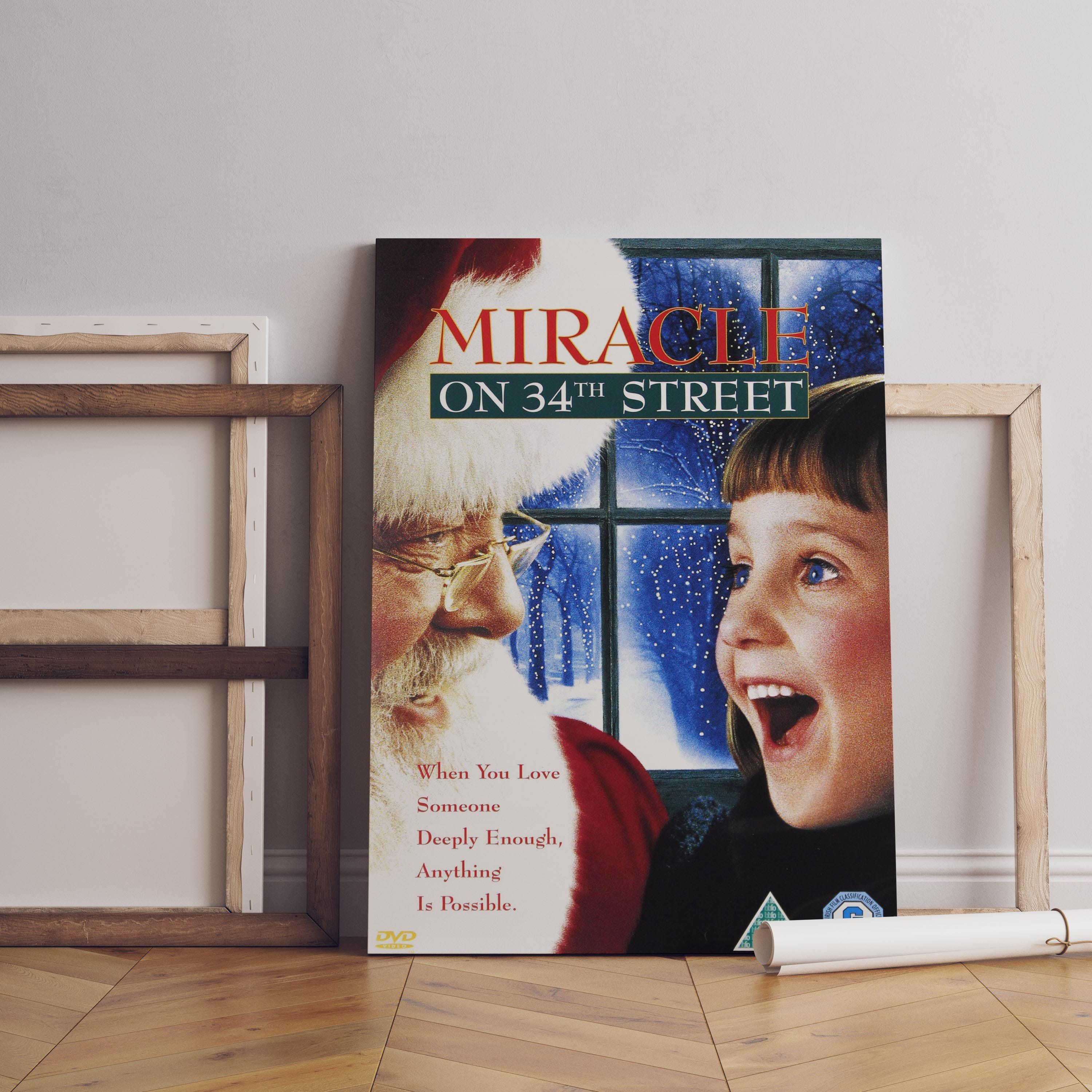 Miracle on 34th Street Movie Poster: Framed Canvas Wall Art - Etsy
