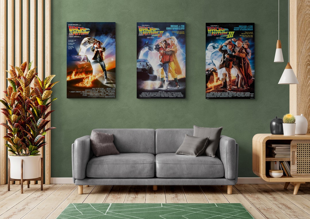 Back to the Future Movie Poster Canvas Art - Set of 3 - Etsy UK