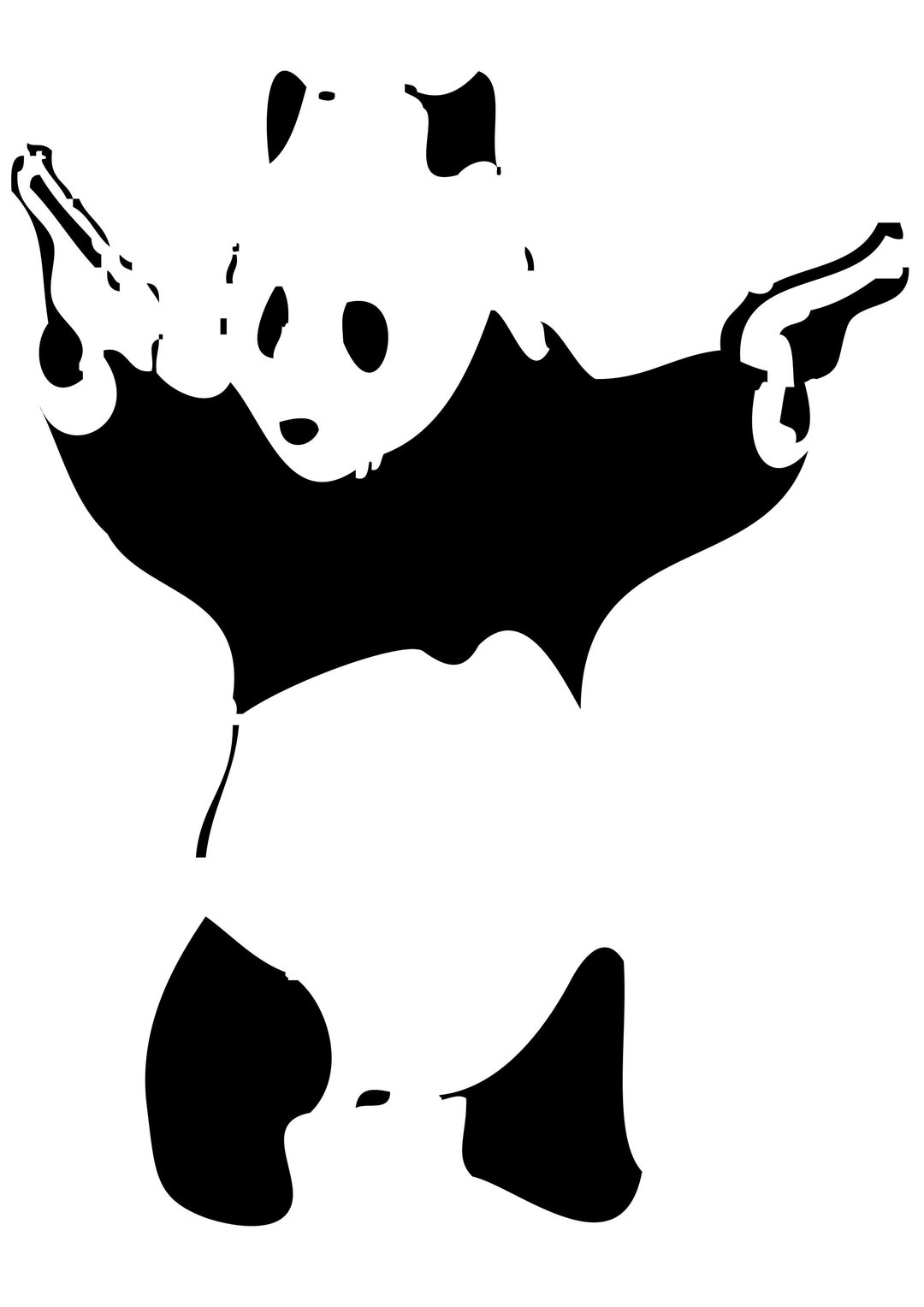 Banksy Panda With Guns, Poster Print Available in Many Sizes, FRAMED or ...
