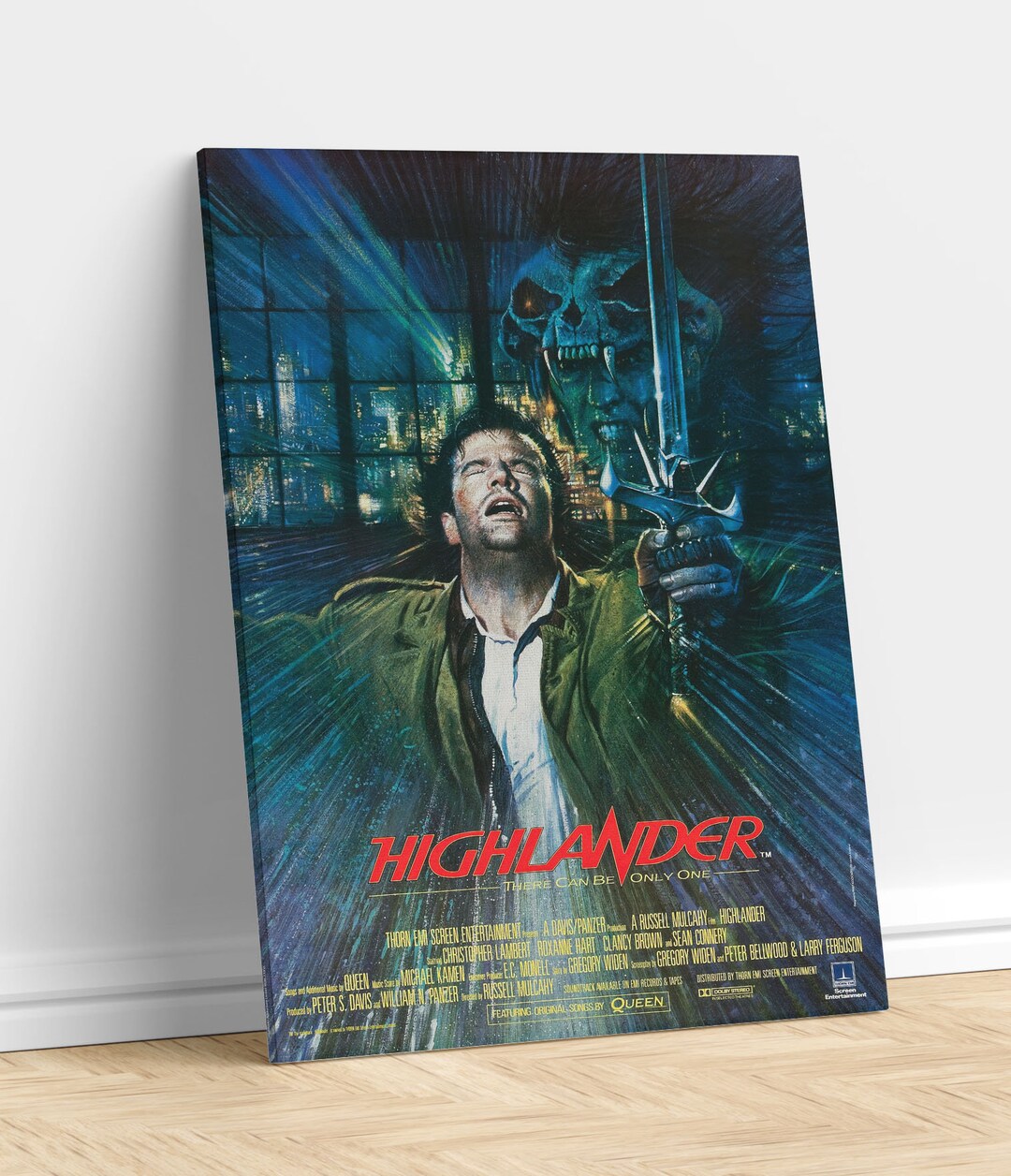 Highlander 1986 Movie " Canvas Art Decor " Available in Many Sizes ...