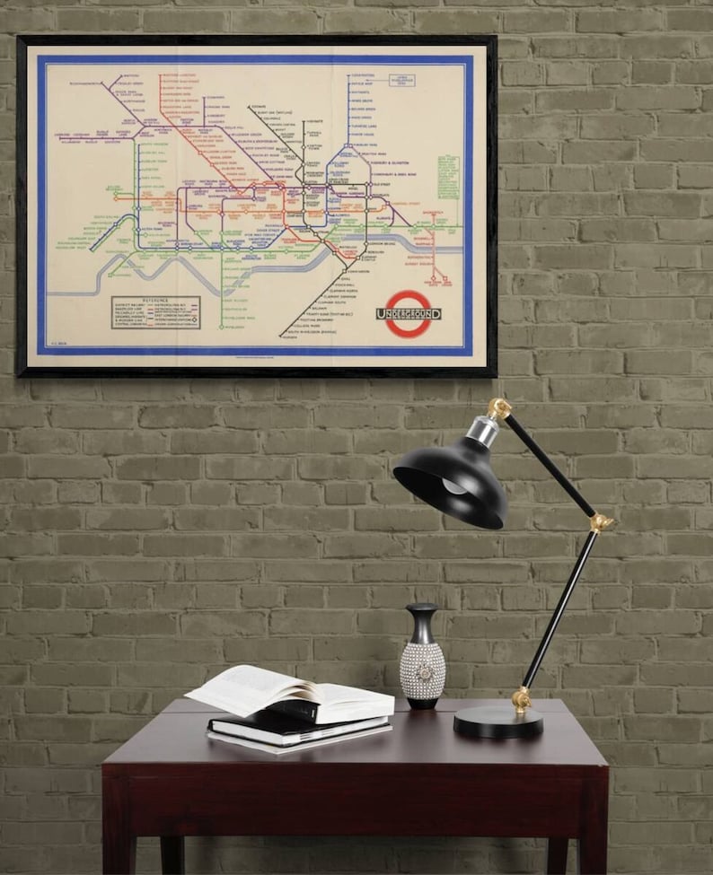 Retro London Subway Map (1933) Poster Print - Etsy