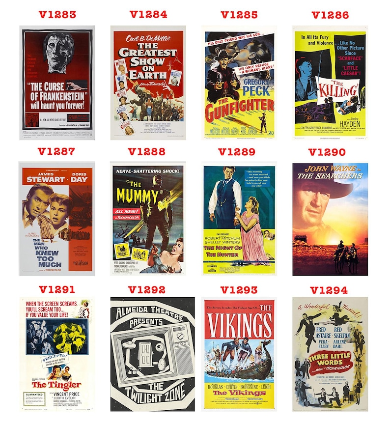 Vintage 1950s Classic Movie Posters – Retro Art in Multiple Sizes! - 3 ...