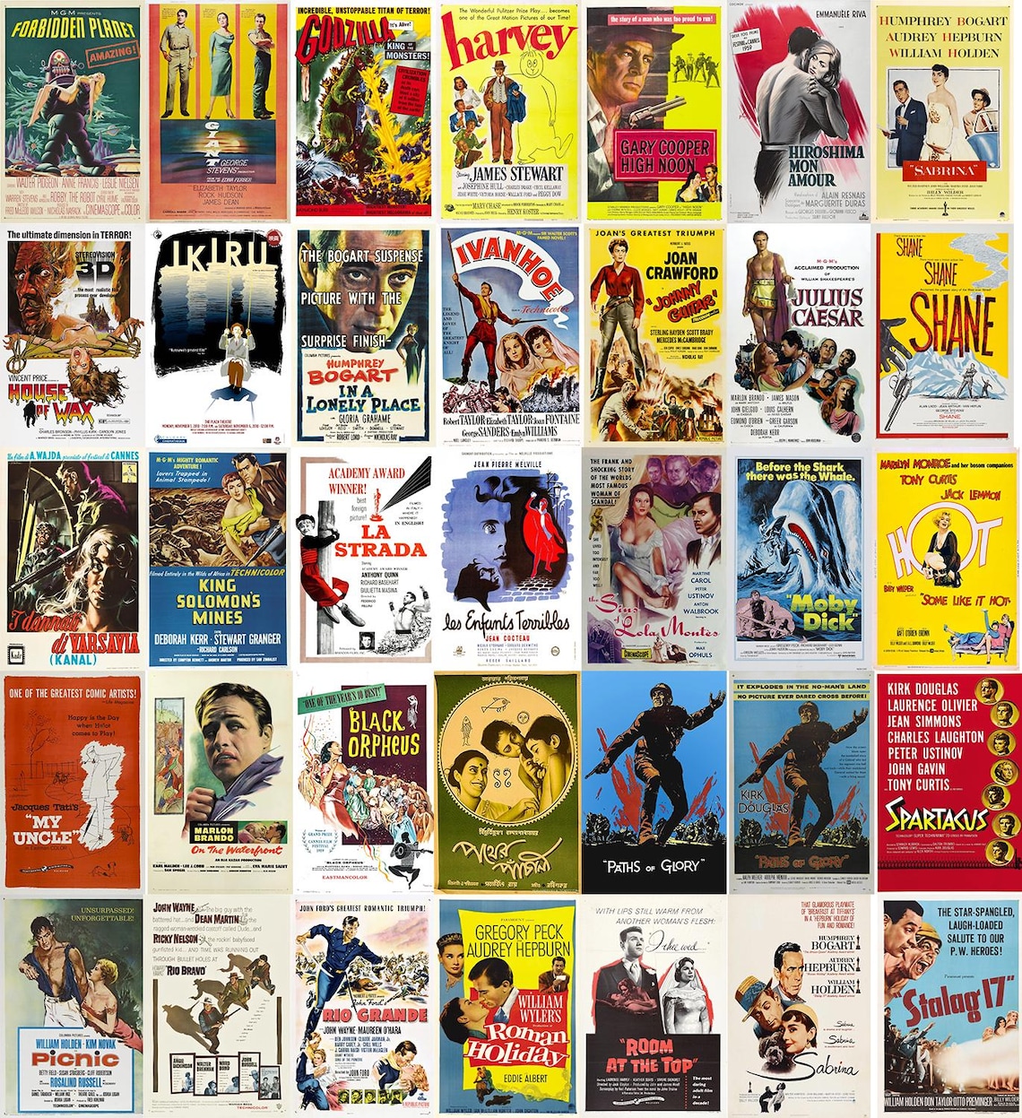 Vintage 1950s Classic Movie Posters – Retro Art in Multiple Sizes! - 2 ...