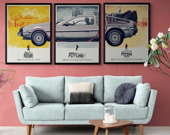 BACK to THE FUTURE Film Series Typography Poster Print - 8 Colours ...