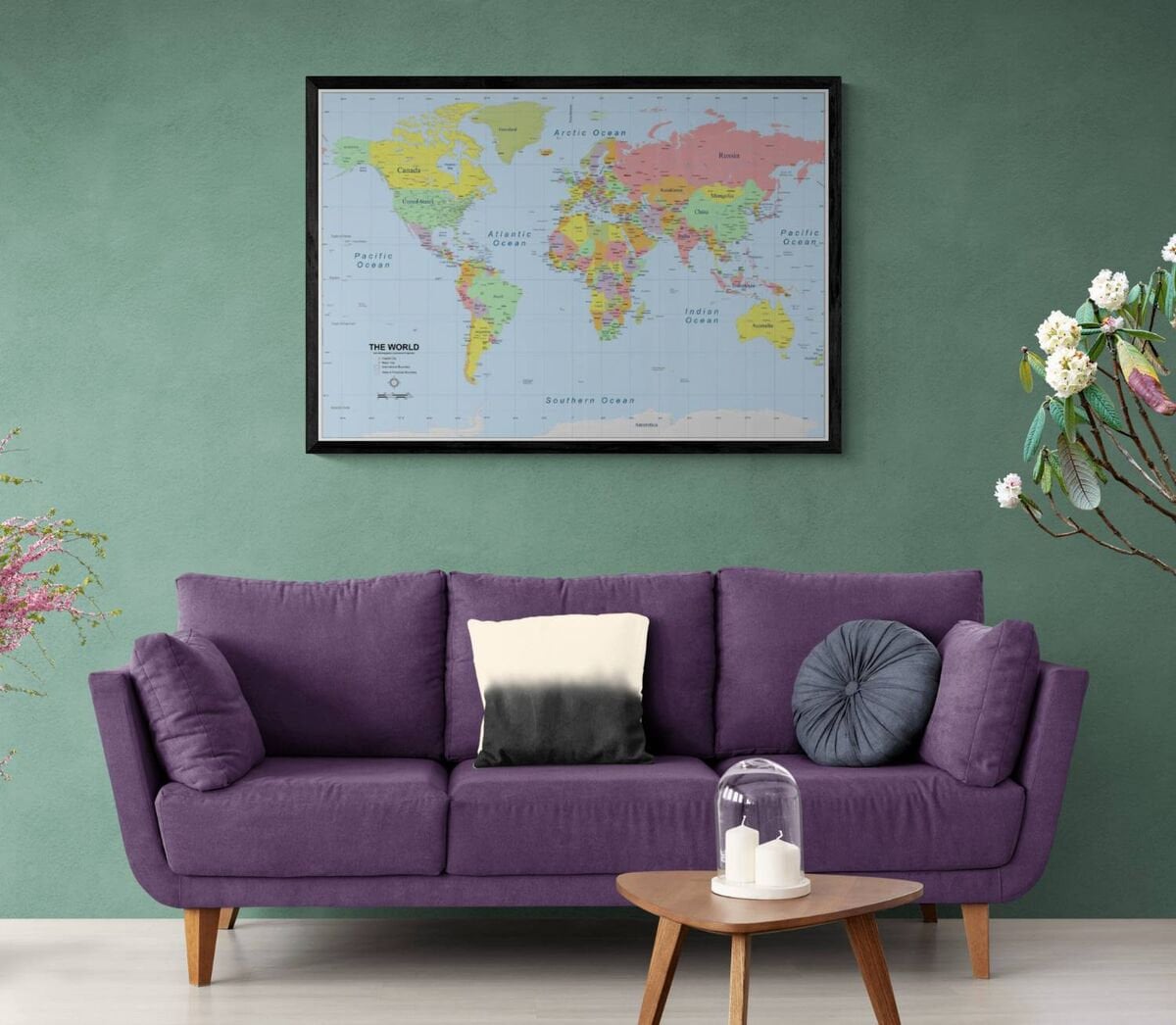 World Map Atlasgeography Political Poster Print Available in - Etsy