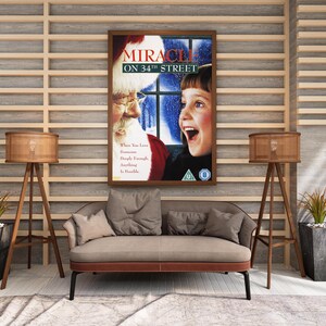 Miracle on 34th Street Movie Poster: Framed Canvas Wall Art - Etsy
