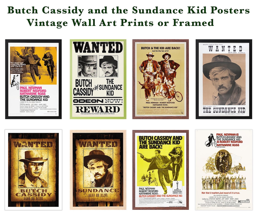 Butch Cassidy and the Sundance Kid Poster | Vintage Western Art Print ...