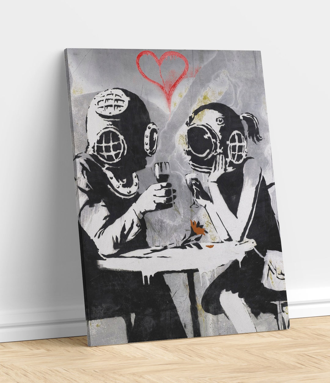 Banksy Canvas Wall Art Banksy Think Tank Date Lovers Canvas Decor ...