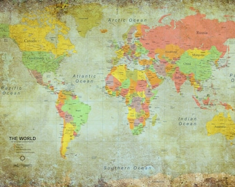 Geography Map Poster - Etsy UK