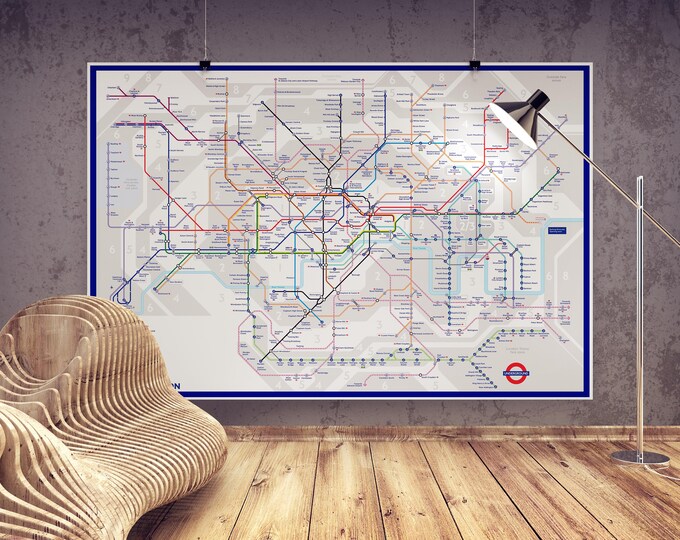 Old Map of London Underground System, Vintage Underground Map, Antique ...