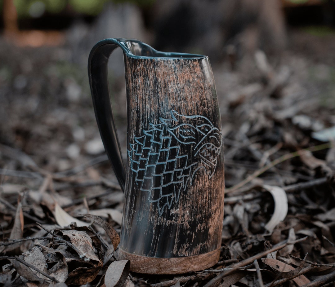 Viking Horn Mug Large by Norse Empire Handmade Beer Cup Viking Horn ...