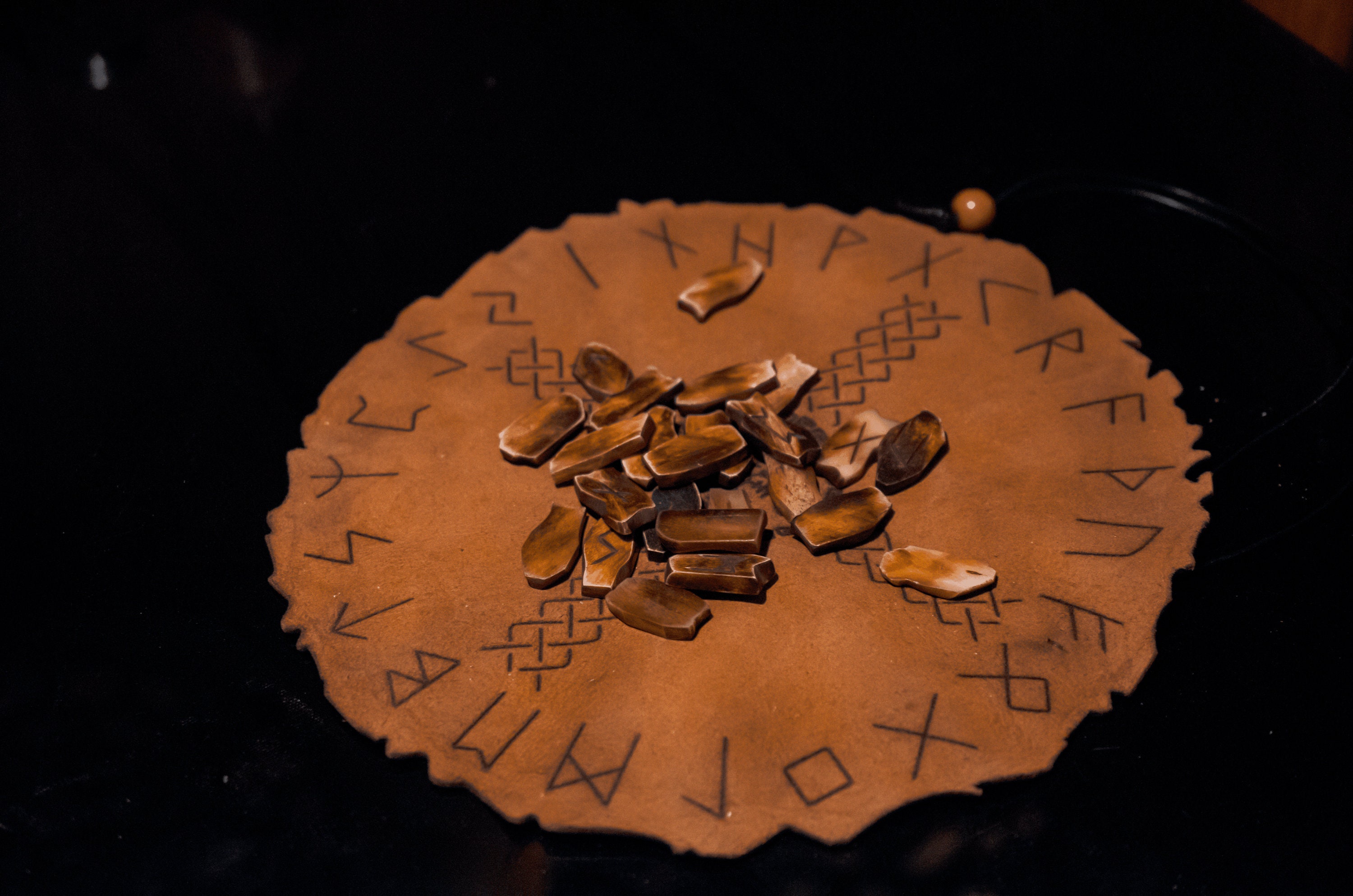 Viking Rune Divination Set Includes a Premium Leather Divination Mat ...