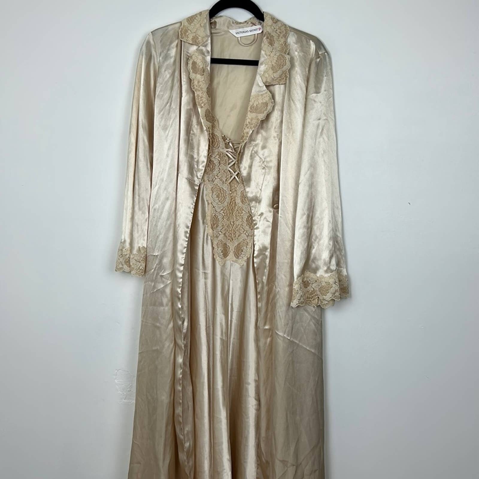 Victorias Secret Bridal Slip & Robe Satin Set - Etsy