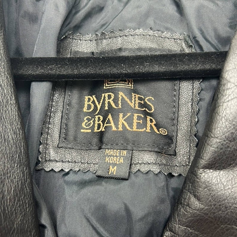 Vintage 80s Byrnes & Baker Leather Moto Jacket - Etsy