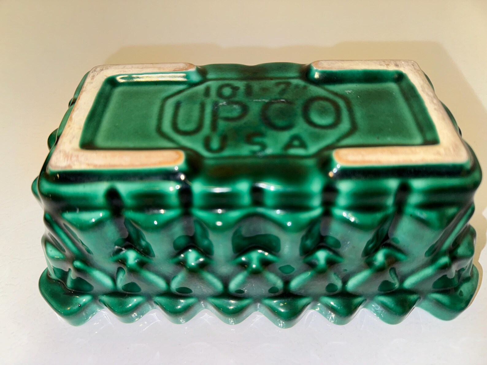 Vintage Green Ceramic Planter Made by Ungemach Pottery Co. UPCO ...