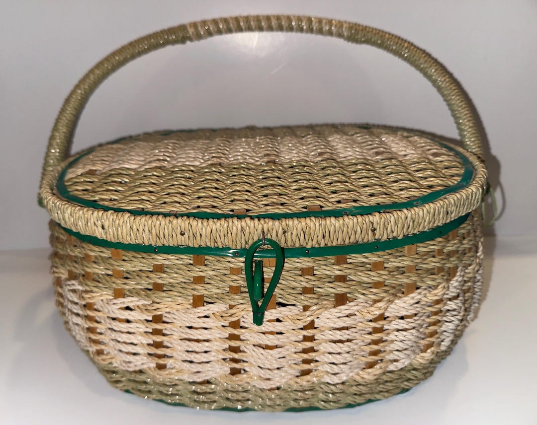 Vintage JC Penny’s Sewing Basket - Etsy