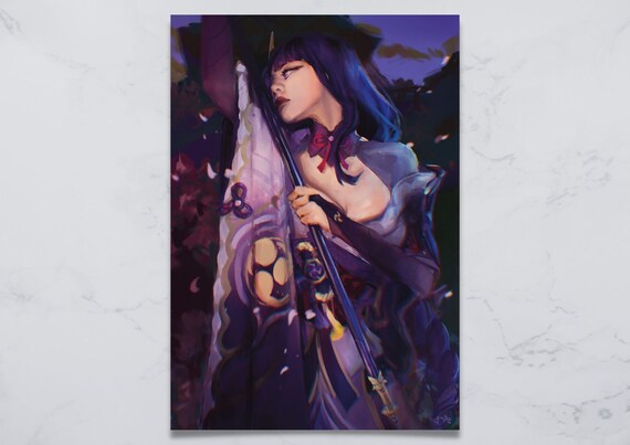 Raiden Shogun Genshin Impact Ei Art Print A5/A4 Sizes High - Etsy Hong Kong