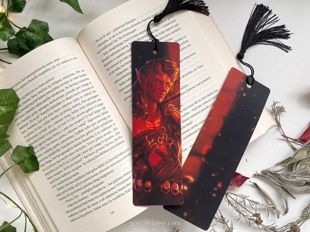 BG3 Karlach Bookmark, Double Sided Matte Handmade Book Mark - Etsy