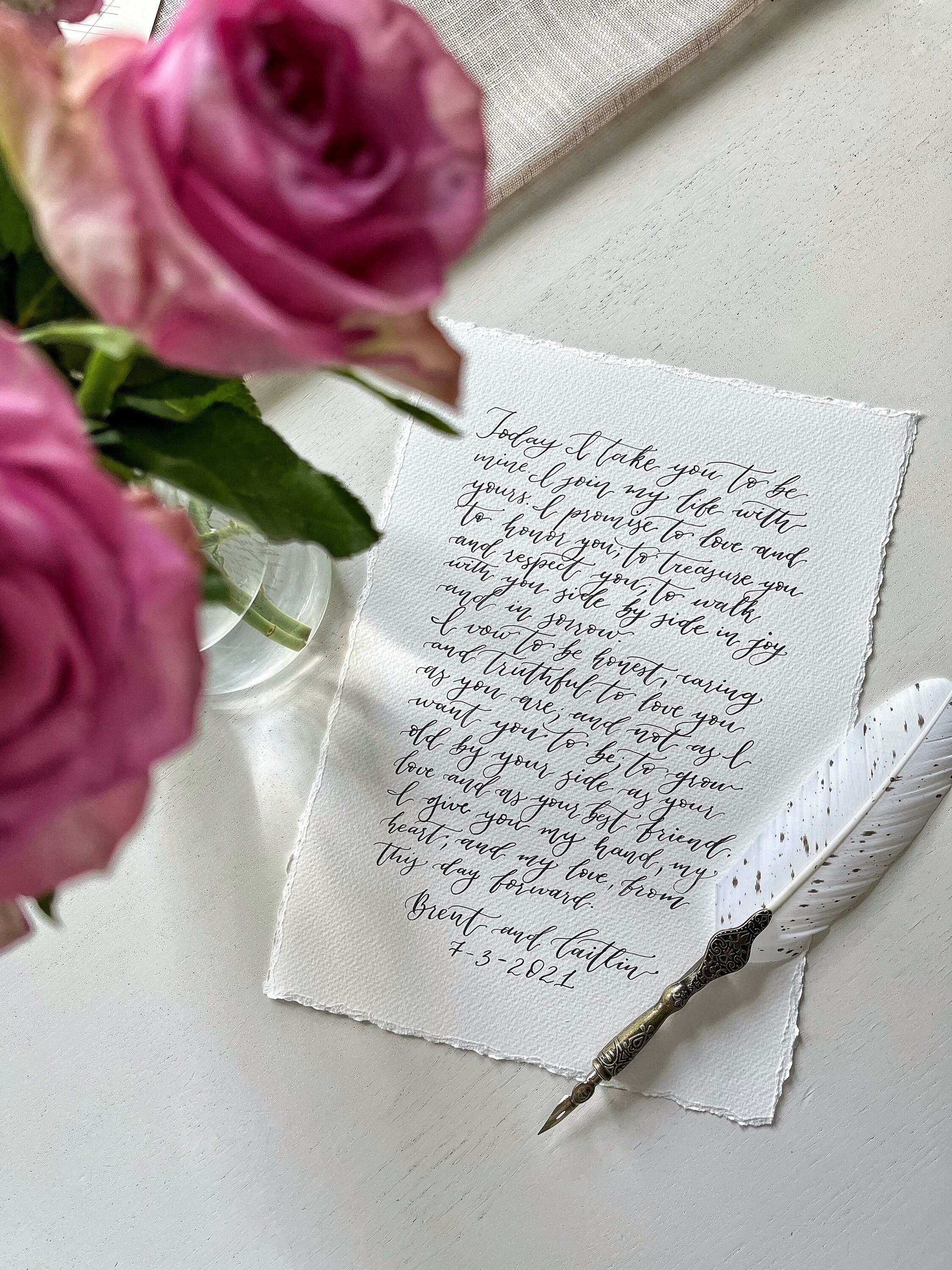 Custom Calligraphy Letters - Etsy