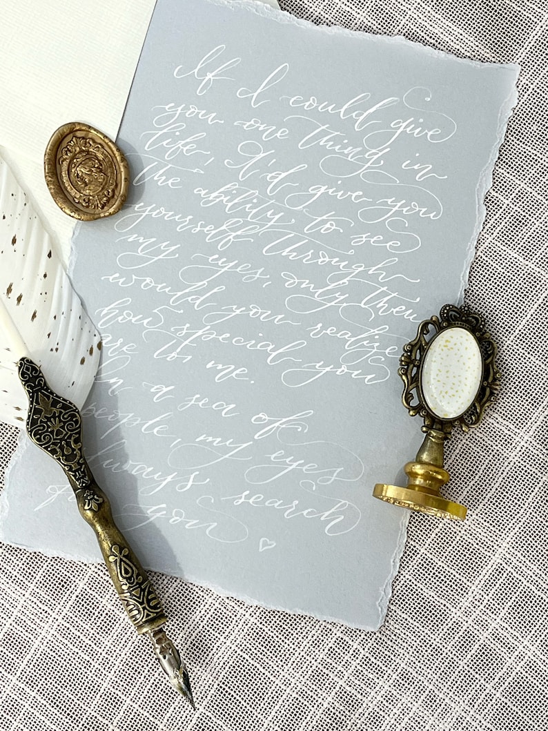 Custom Calligraphy Letters - Etsy