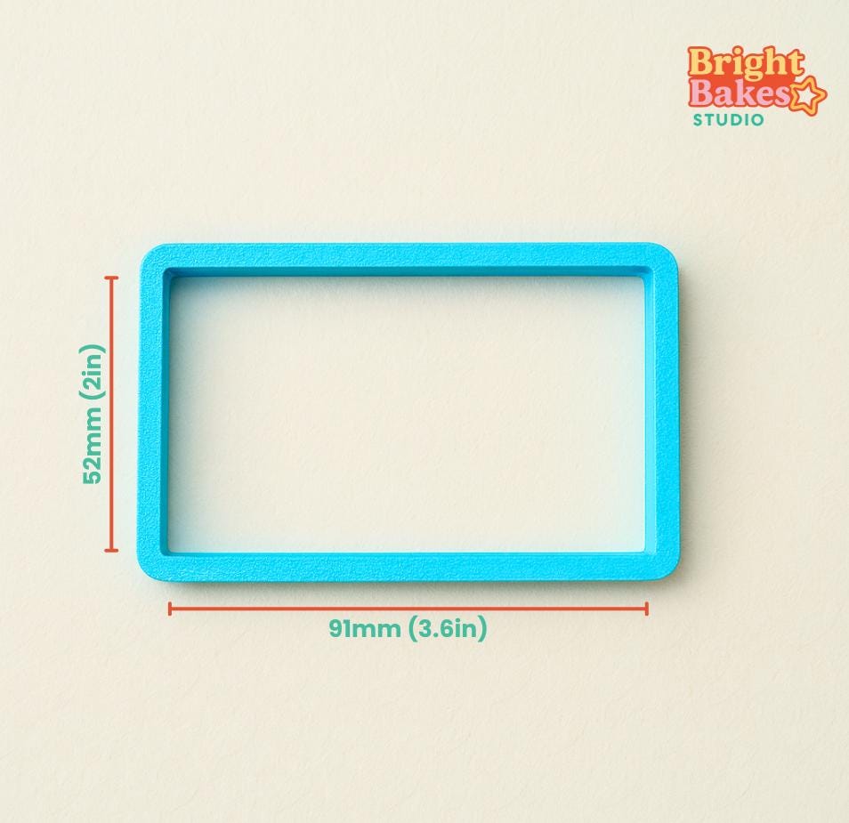 Rectangle Cookie Cutter: 3D Printed PLA, Fondant & Clay Tool - Etsy