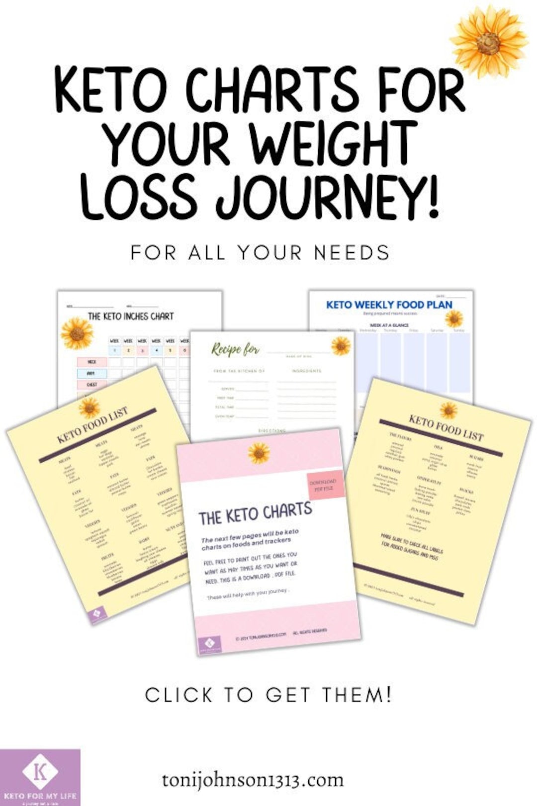 Keto Tracker/charts for Keto /keto Food Charts/ Keto Sleep Charts/keto ...