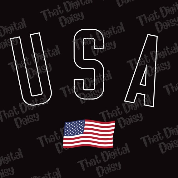 USA With Flag PNG Digital Download - Etsy