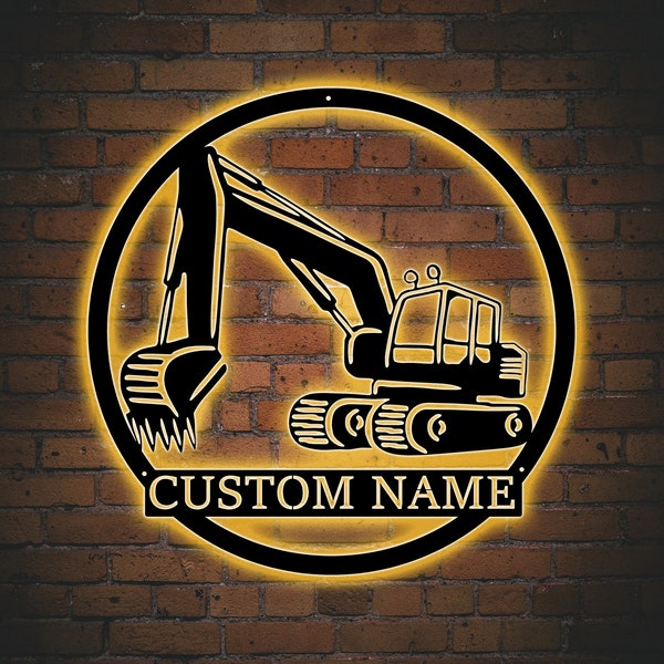 Custom Metal Excavator Signs - Etsy