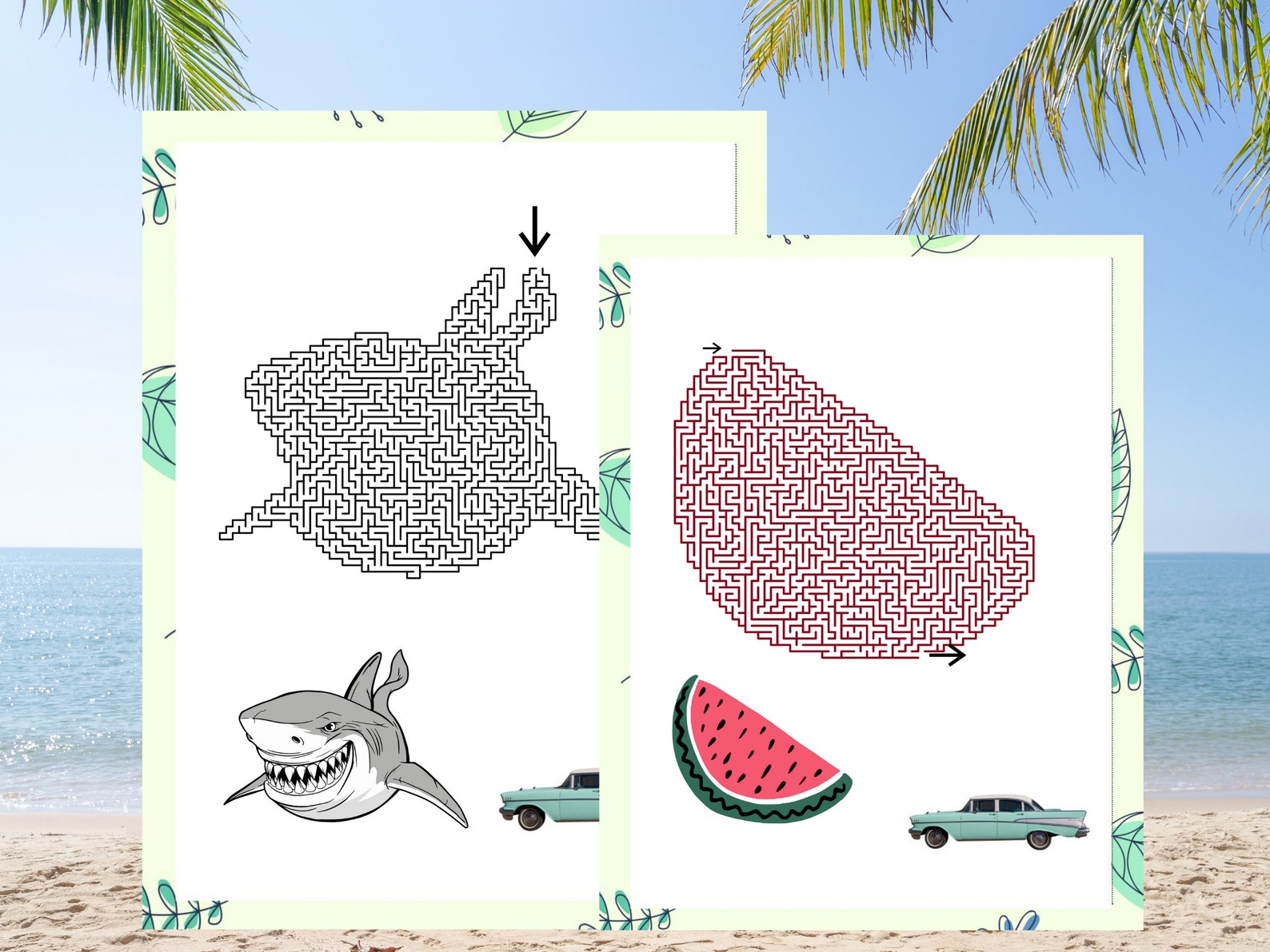 On the Go Summer Fun Mazes for Kids and Adults: Instant Digital ...