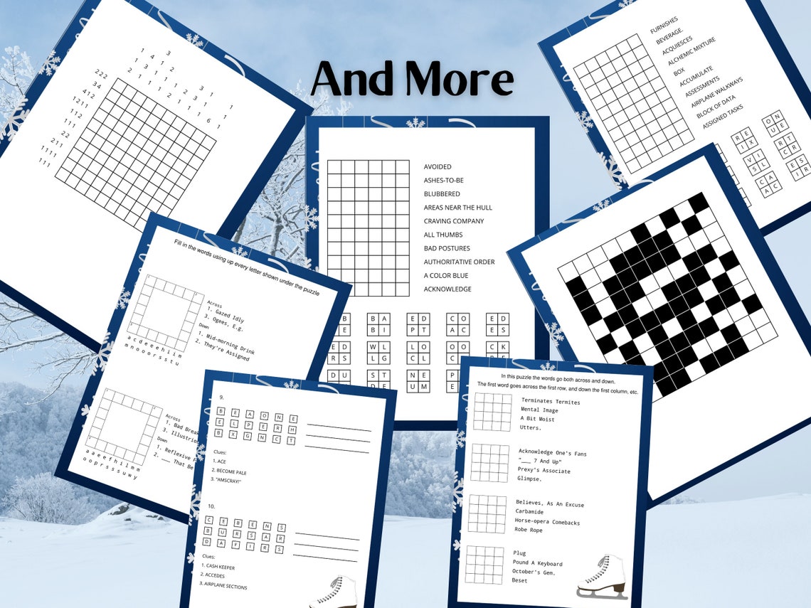 Winter Coloring Pages, Word Searches, Logic Puzzles, Trivia Games, and ...