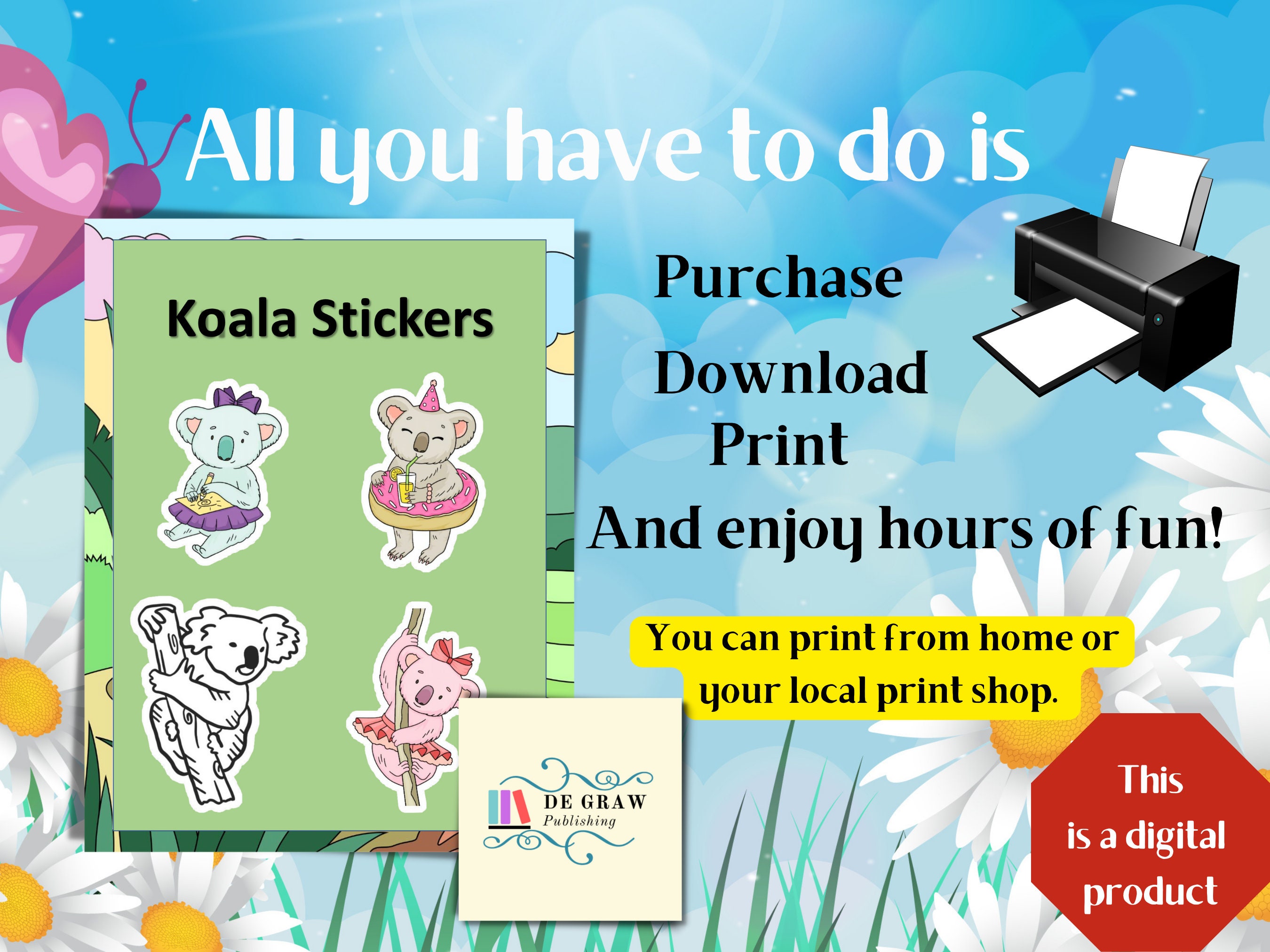 Koala Fun Coloring, Mazes, Beginner Sudoku, Sticker Pack, and More ...