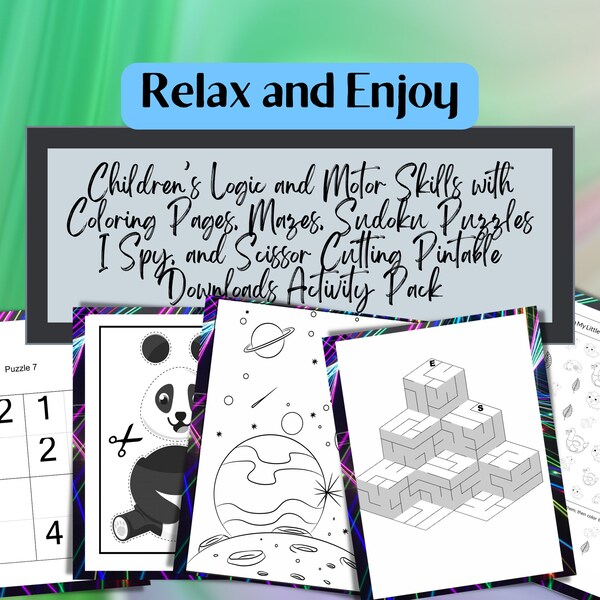 Number Fun Logic Puzzles and Brain Games Digital Download Activity Pack ...