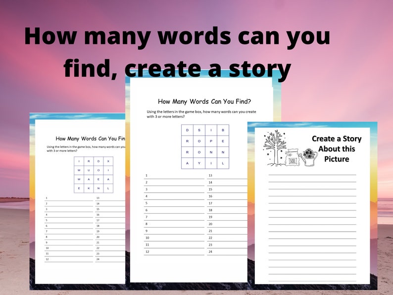 Word Games, Mazes, and More Printable Mind Games Activity Pack, Sudoku ...