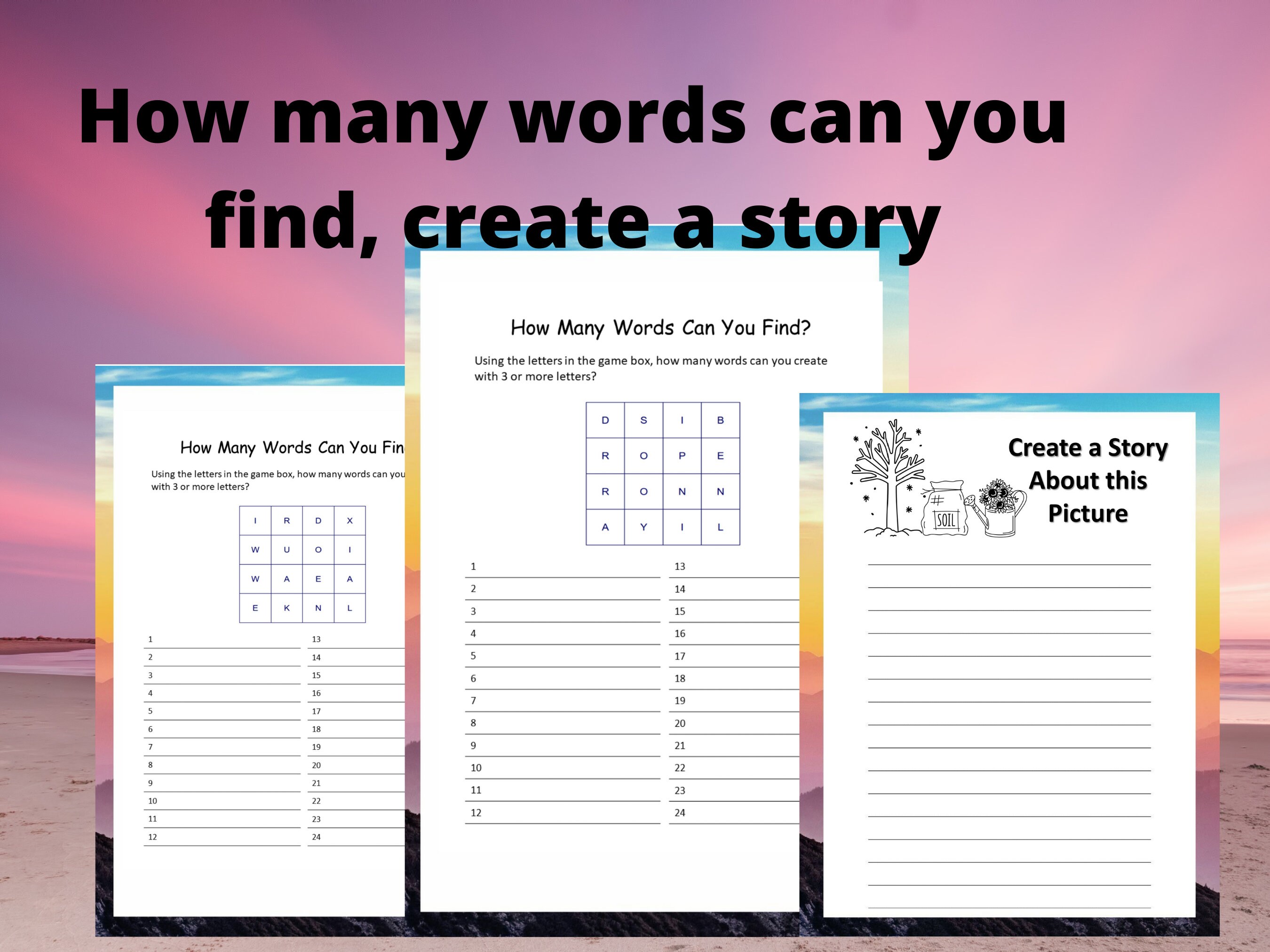 Word Games, Mazes, and More Printable Mind Games Activity Pack, Sudoku ...