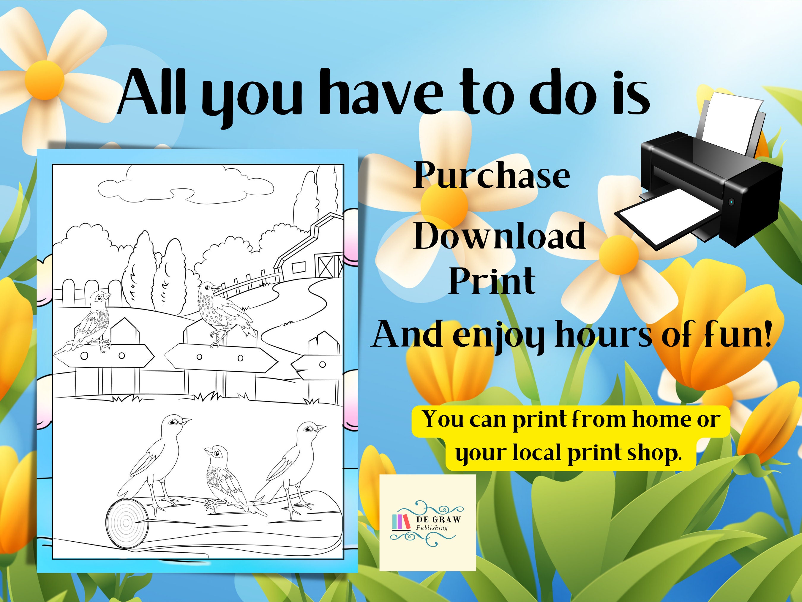 15 Fun and Relaxing Bird-themed Coloring Pages for Adults and - Etsy