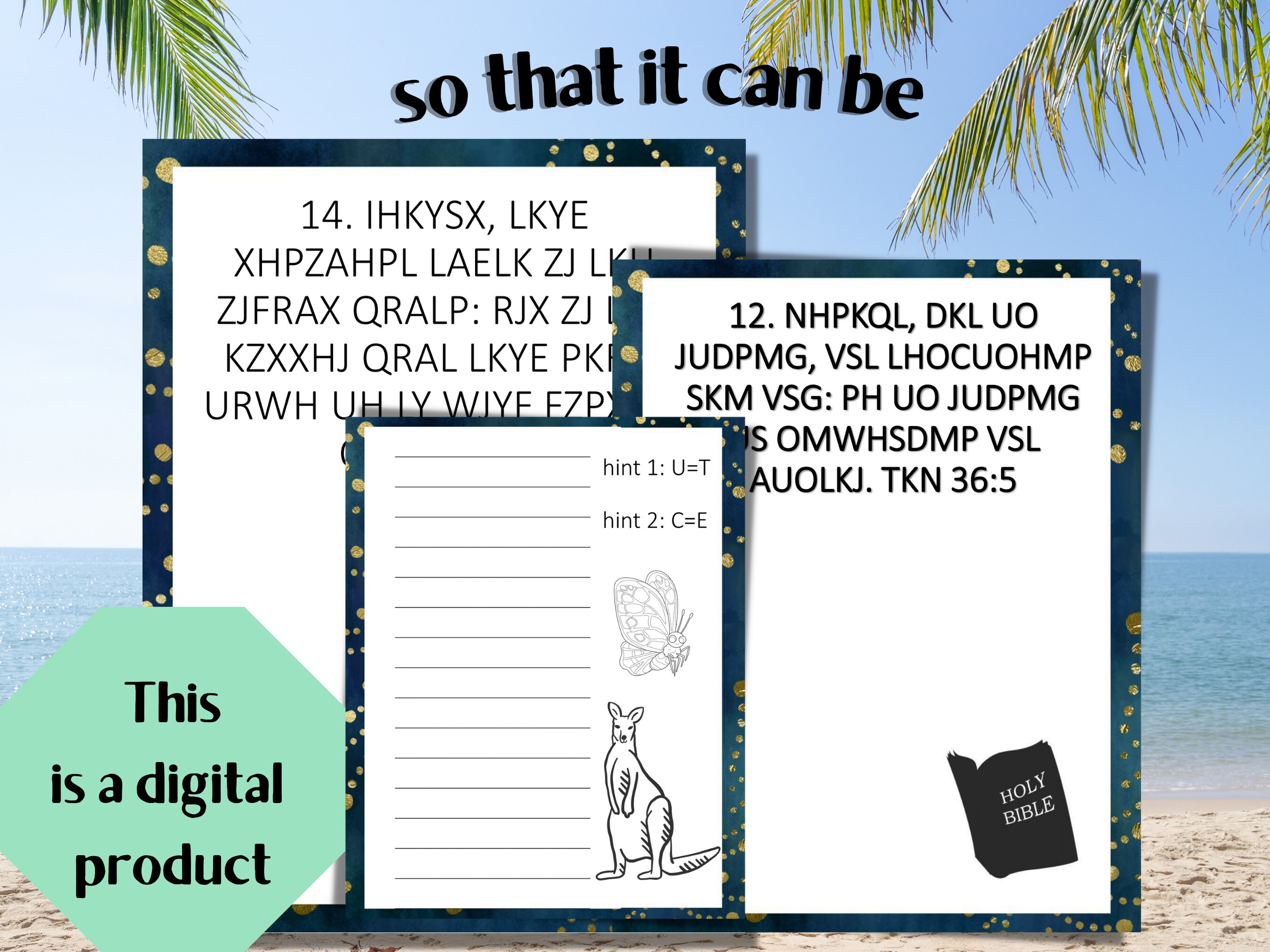 Wisdom Bible Verse Quotes Cryptogram Printable Religious Activity Pack ...
