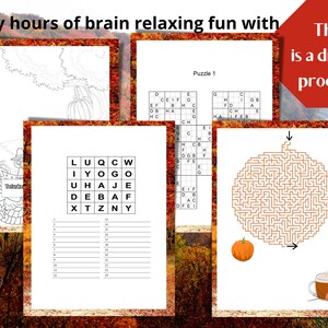 Autumn Coloring Pages, Mazes, How Many Words Can You Find, Sudoku Logic ...