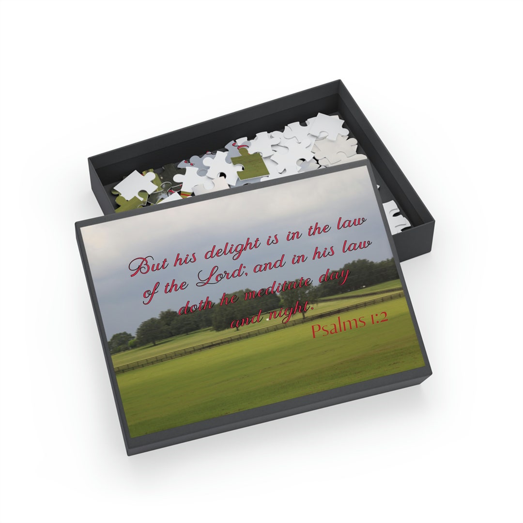 Psalms 1:2 Scripture Puzzle |( 96, 252, 500, and 1000) Piece Bible ...