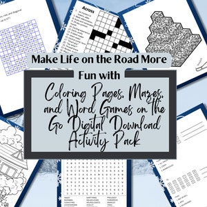 Coloring Pages, Mazes, and Word Games on the Go Digital Download ...