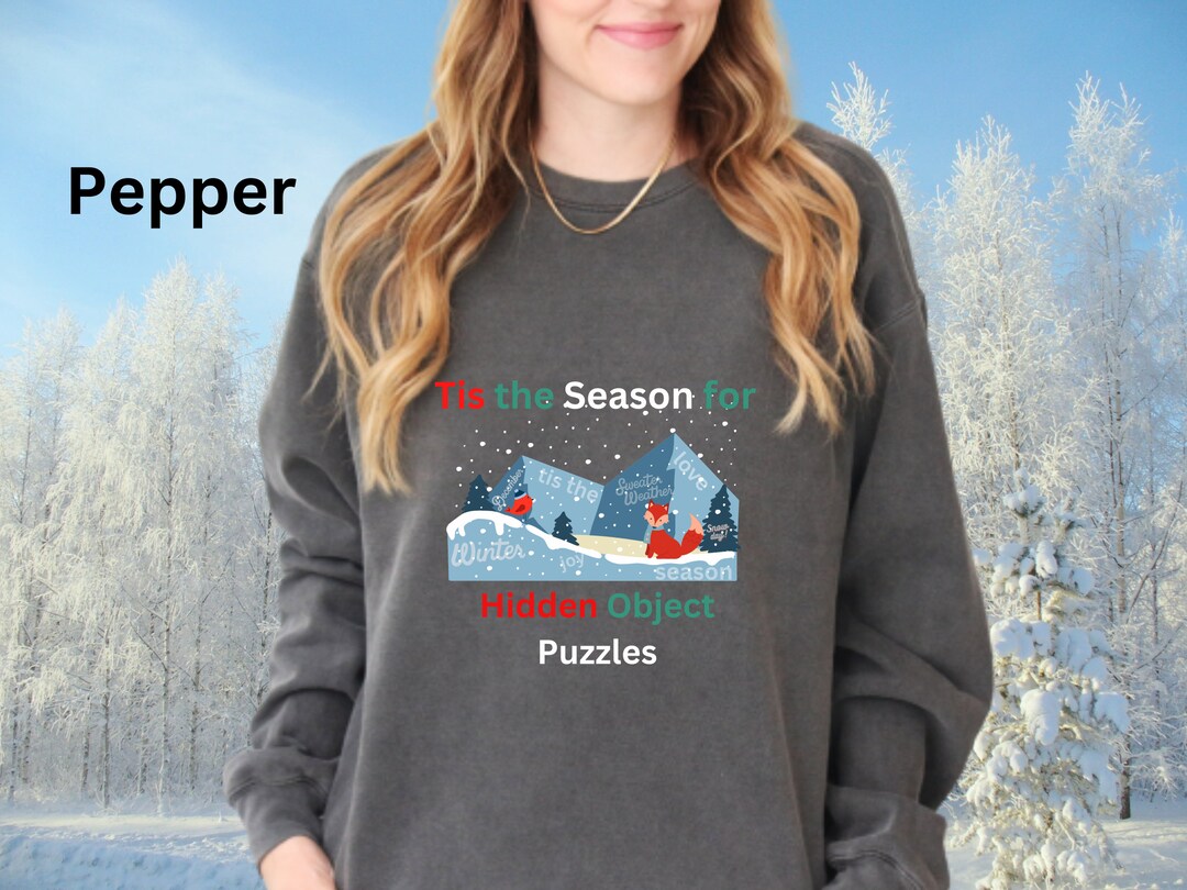 Tis the Season for Hidden Object Puzzles Winter Sweatshirt, Gifts for ...