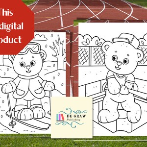 Teddy Bears in Sports Printable Coloring Pack for Kids and Adults ...