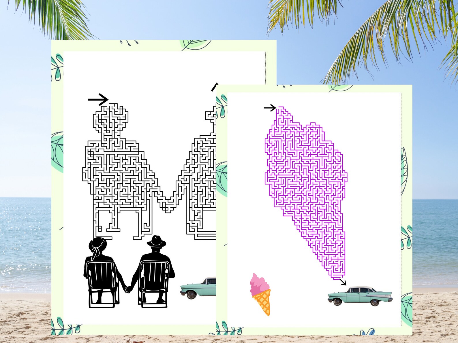 On the Go Summer Fun Mazes for Kids and Adults: Instant Digital ...