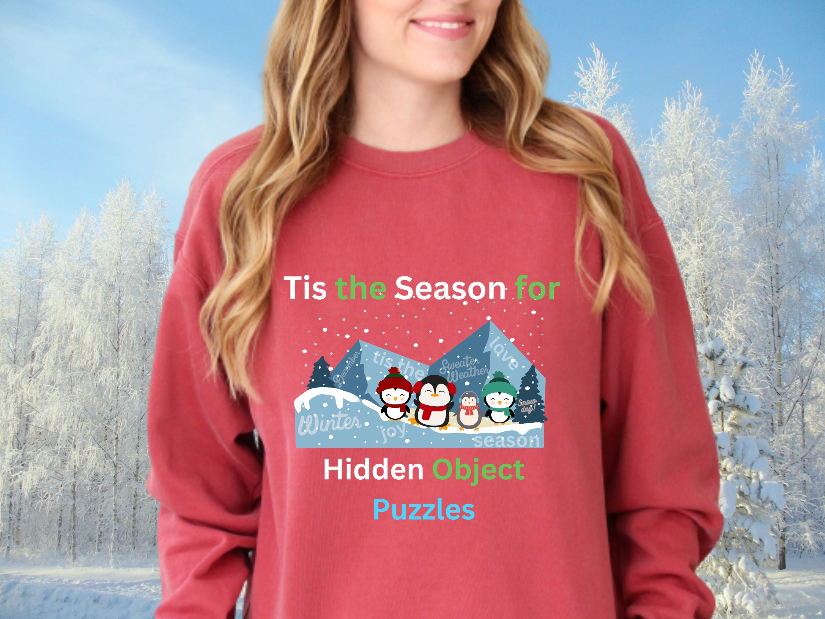Tis the Season for Hidden Object Puzzles Winter Sweatshirt - Etsy