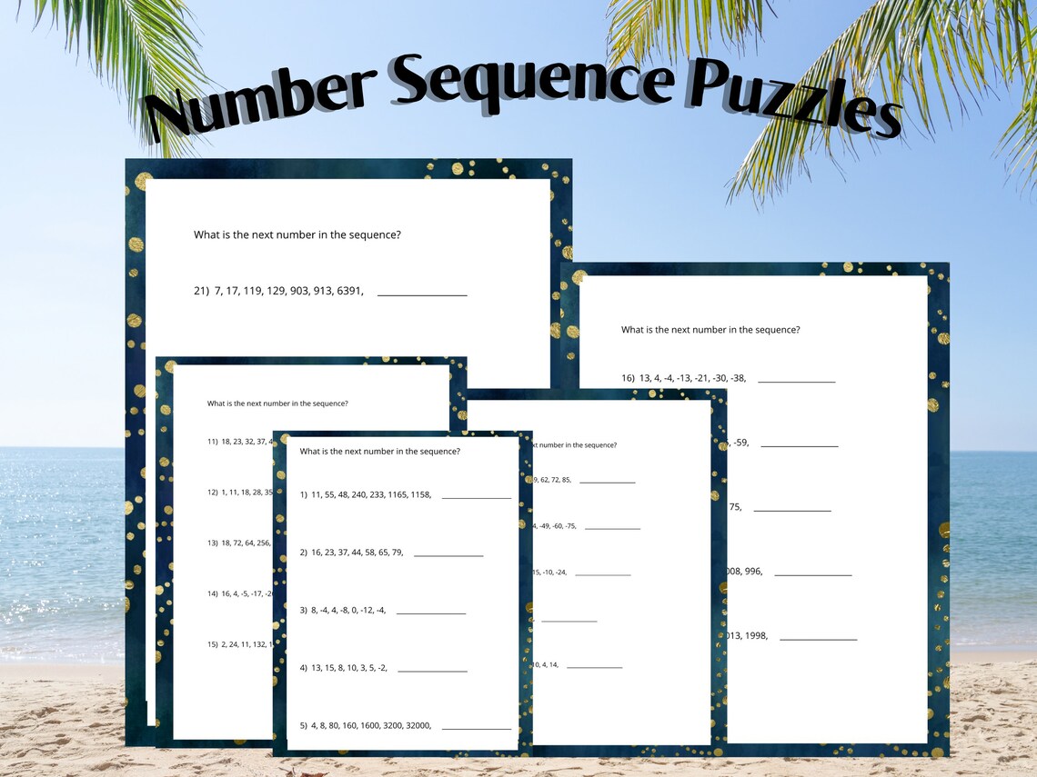 On the Go Logic Puzzles Printable Activity Pack Sudoku Number Puzzles ...